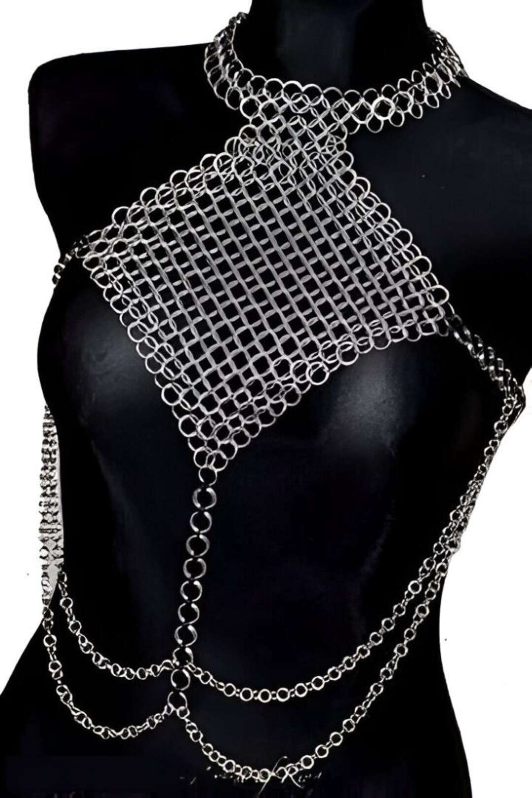 Medieval Chainmail Crop Top | Metal Mesh Festival Top | Cosplay ...