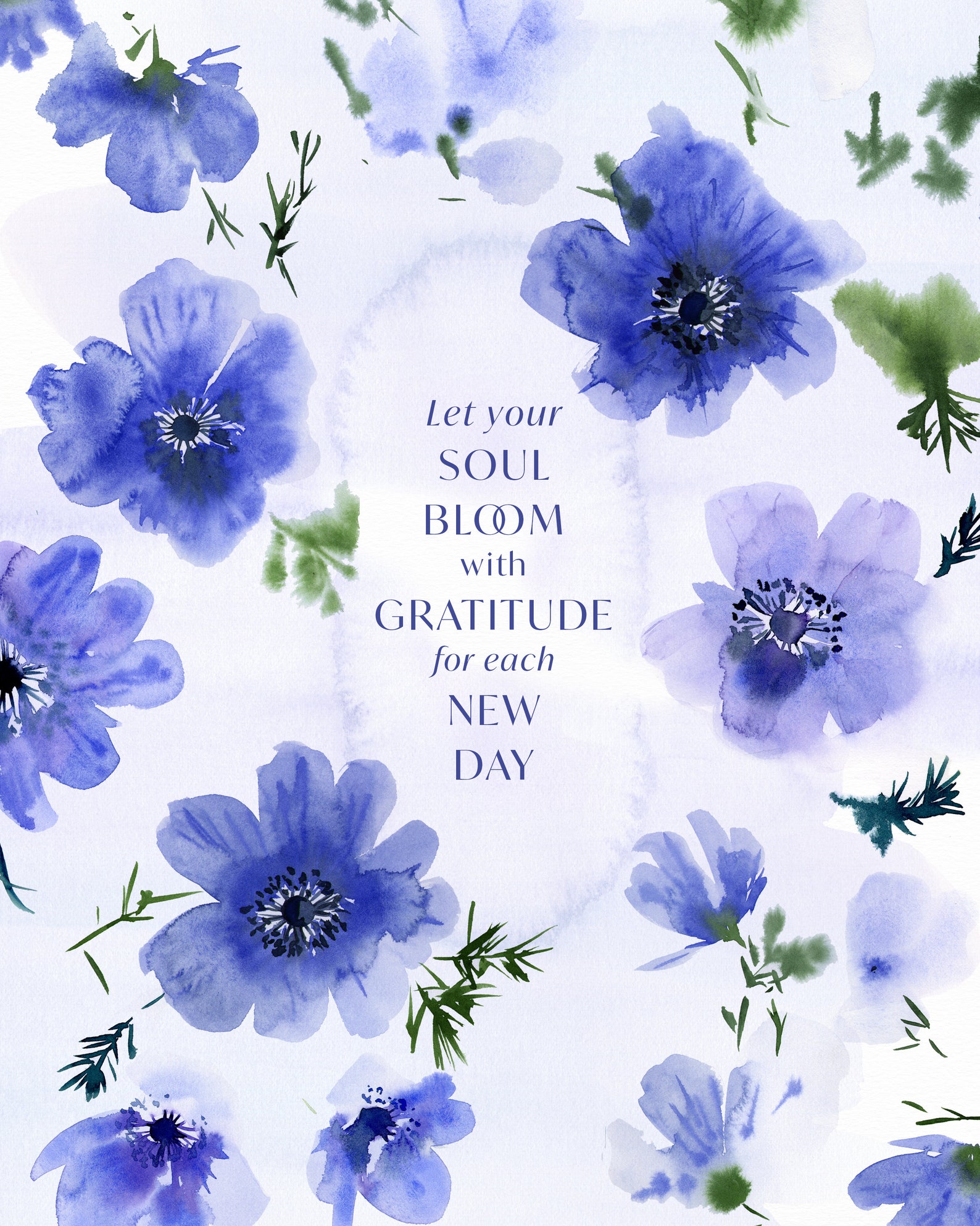 Let Your Soul Bloom | Inspirational Watercolor | Nursery Art | Art ...