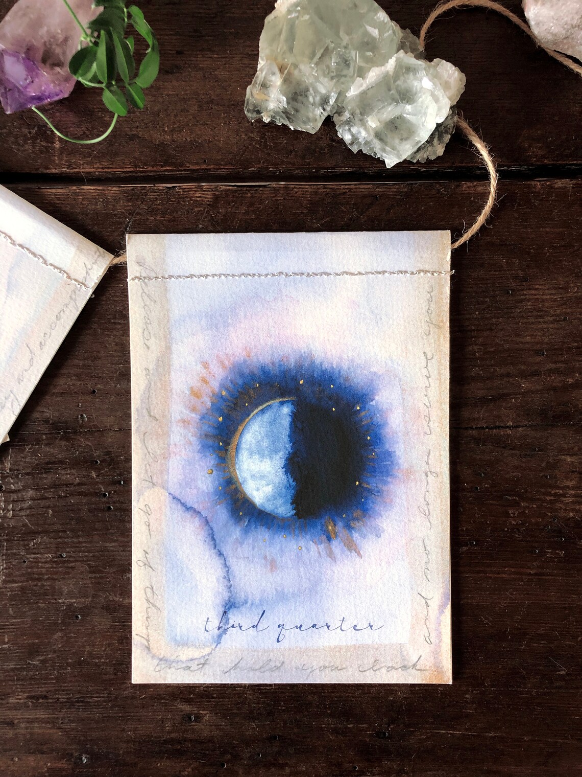 Moon Phase Flags Set | Paper Flags | Reiki Energy Infused | Watercolor ...
