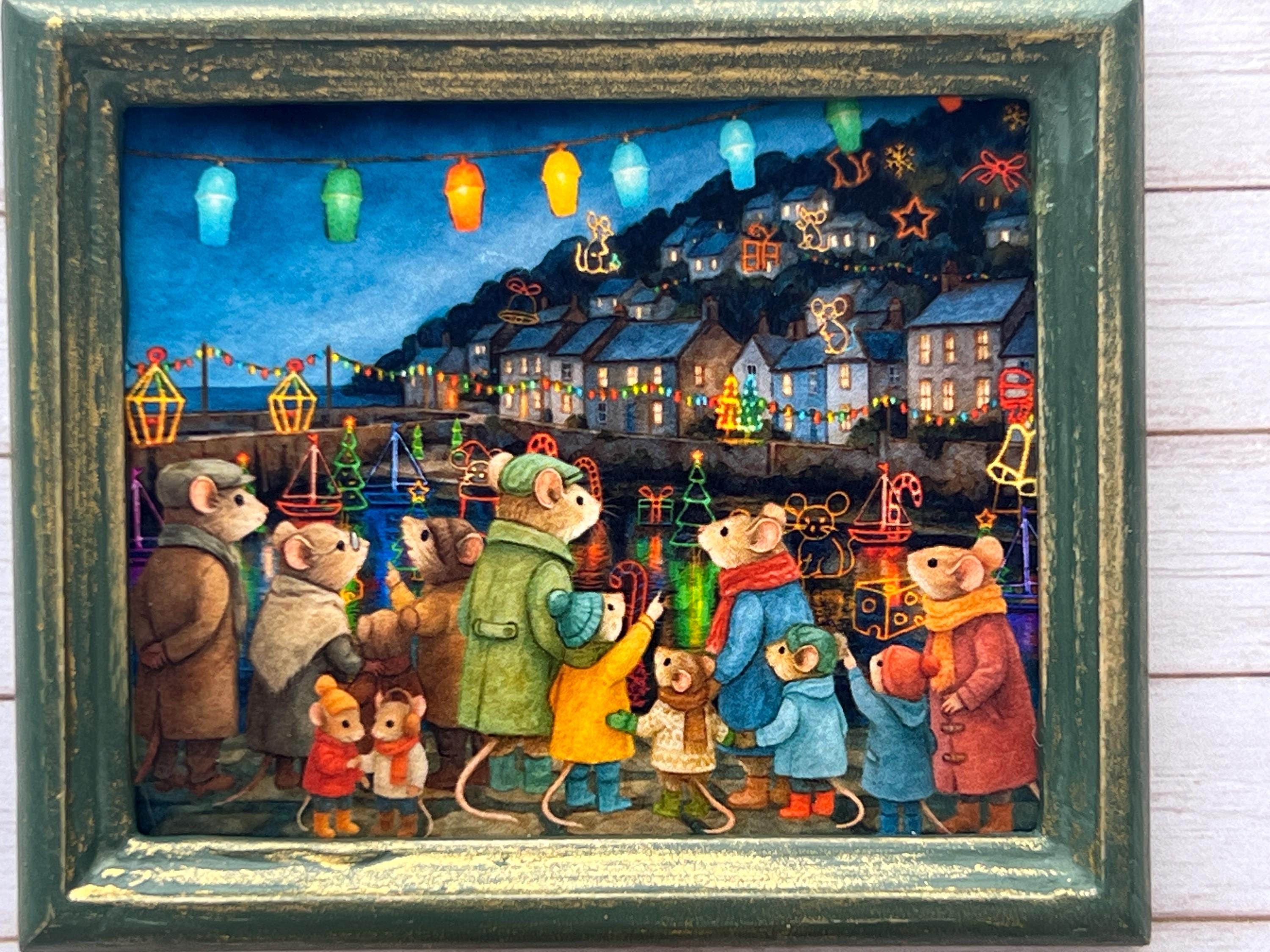 The Magic of Mousehole, Mousehole Harbour Christmas Lights, Miniature ...
