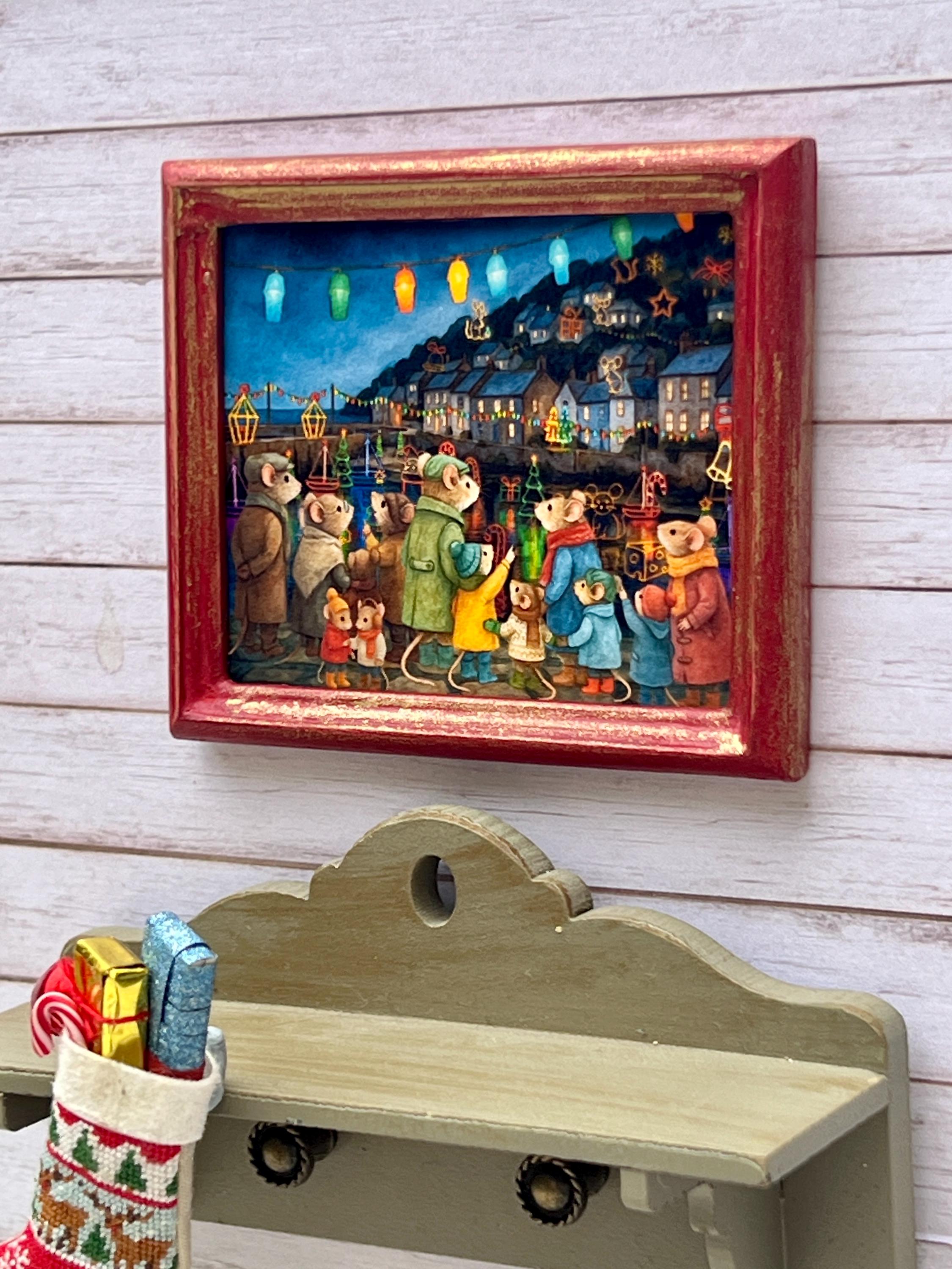 The Magic of Mousehole, Mousehole Harbour Christmas Lights, Miniature ...