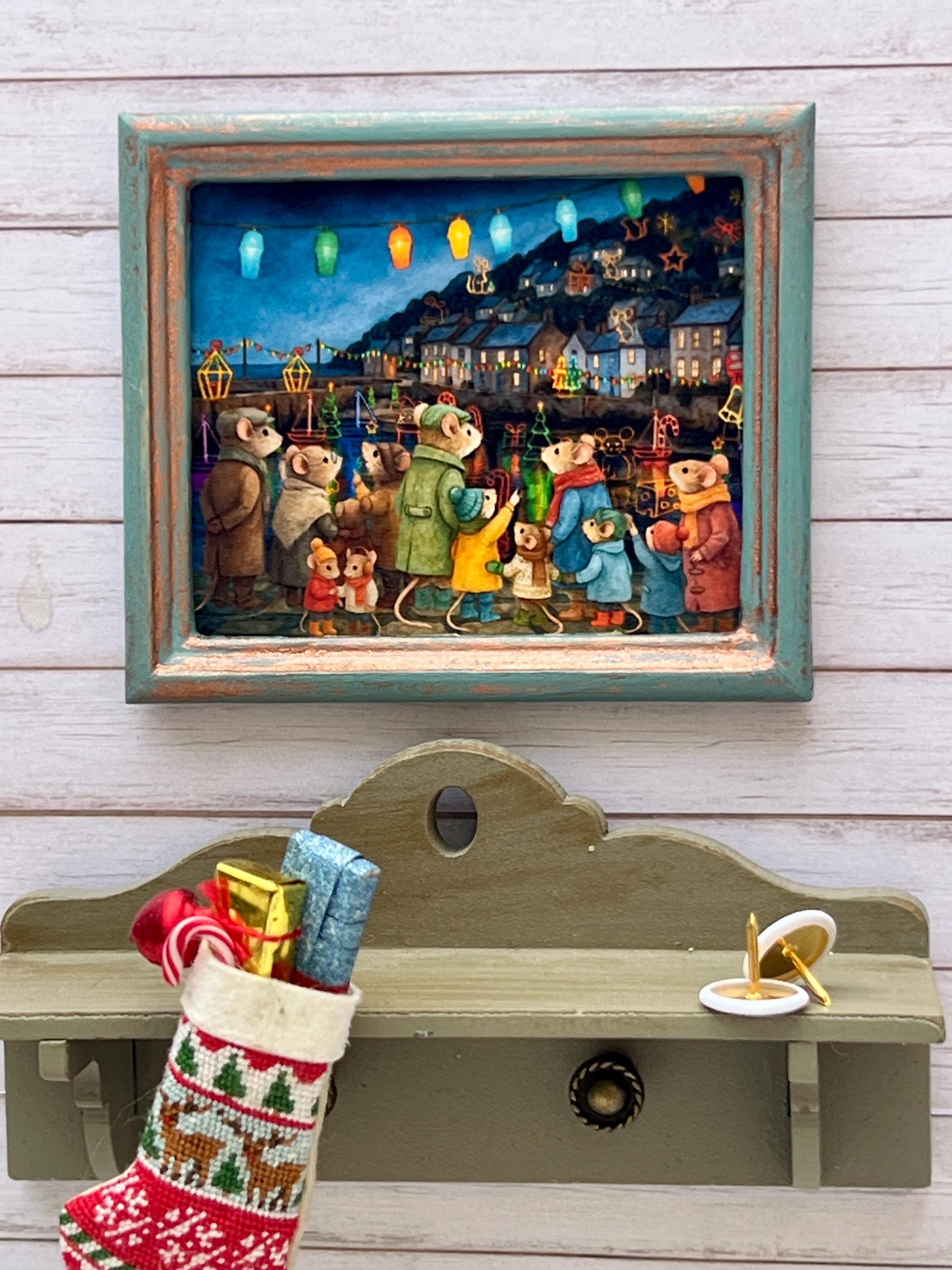 The Magic of Mousehole, Mousehole Harbour Christmas Lights, Miniature ...