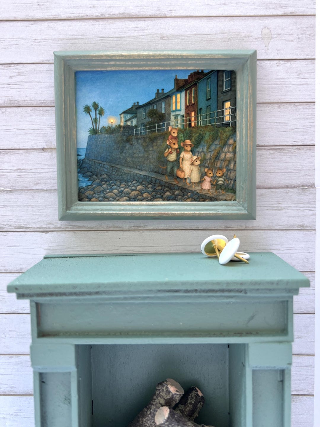 Miniature Mousehole Harbour Wall Art, Evening Stroll in Mousehole ...