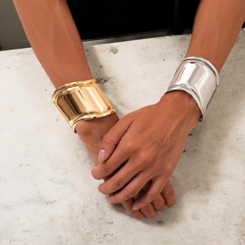 Wide Chunky Bracelet - Etsy