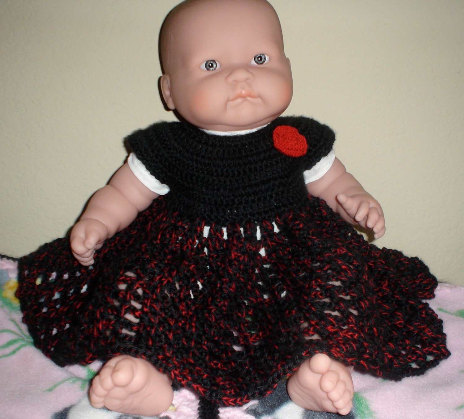 Red Rose Newborn Baby Dress Pattern, Gothic Style Baby Dress, Steampunk ...