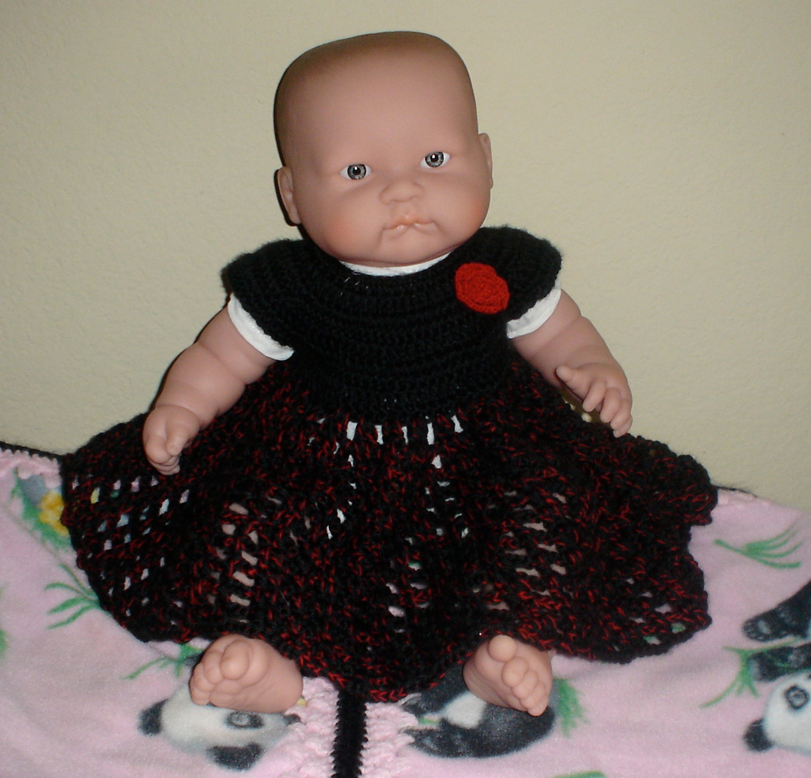 Red Rose Newborn Baby Dress Pattern, Gothic Style Baby Dress, Steampunk ...
