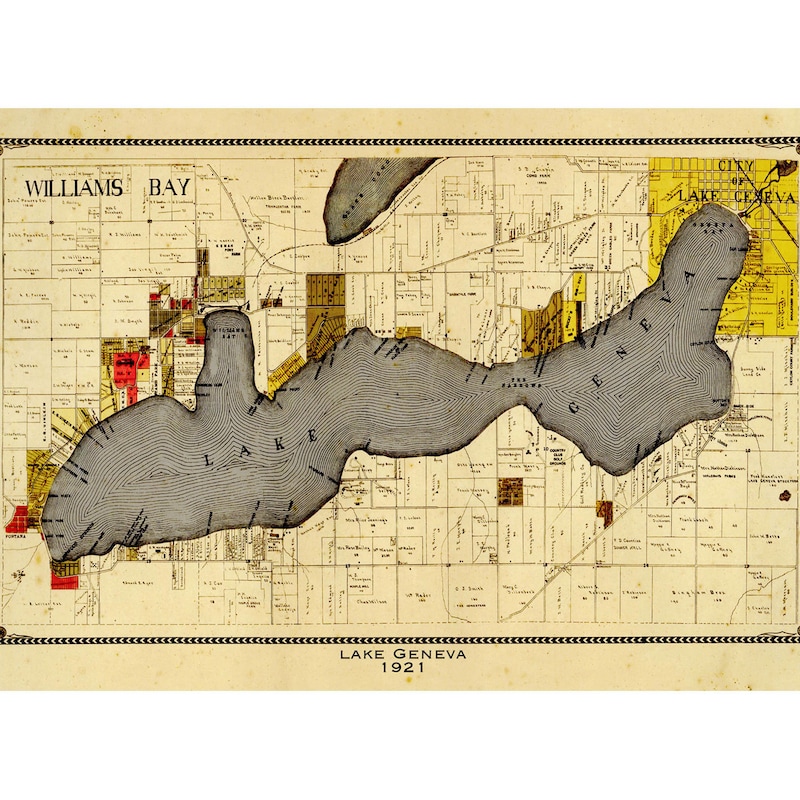Wisconsin Map Art Vintage - Etsy