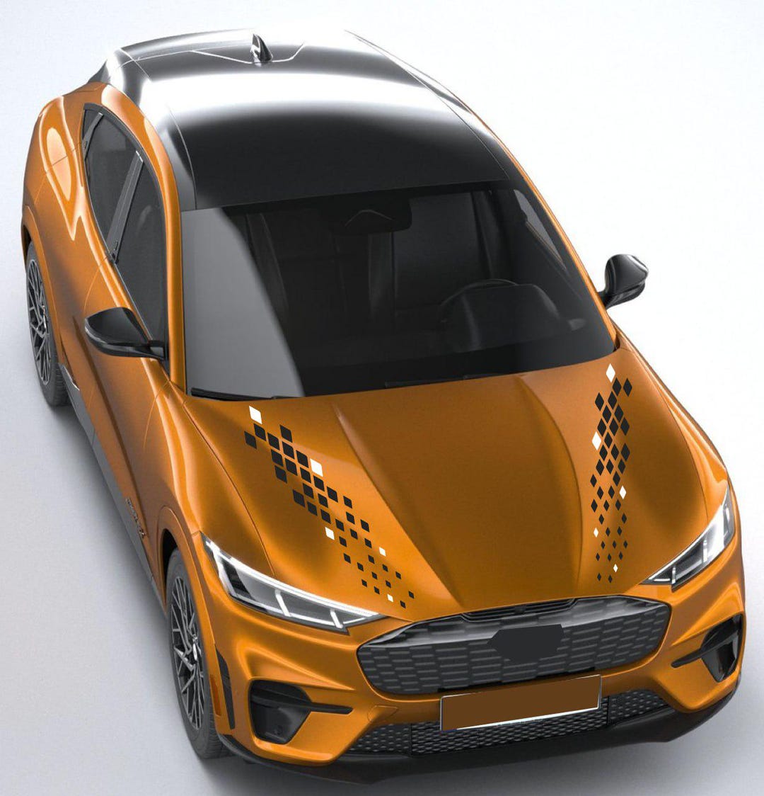 Custom Mustang Mach-e Hood Stickers – Pair of Racing Decals – New ...