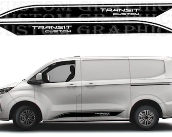 Custom Stripe Decals – Sport Side Stripes for Transit Custom Sporty Van ...