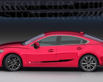 Mazda 6 Sedan Vinyl Graphics Kit – Sporty Stripe Decal Set - Etsy
