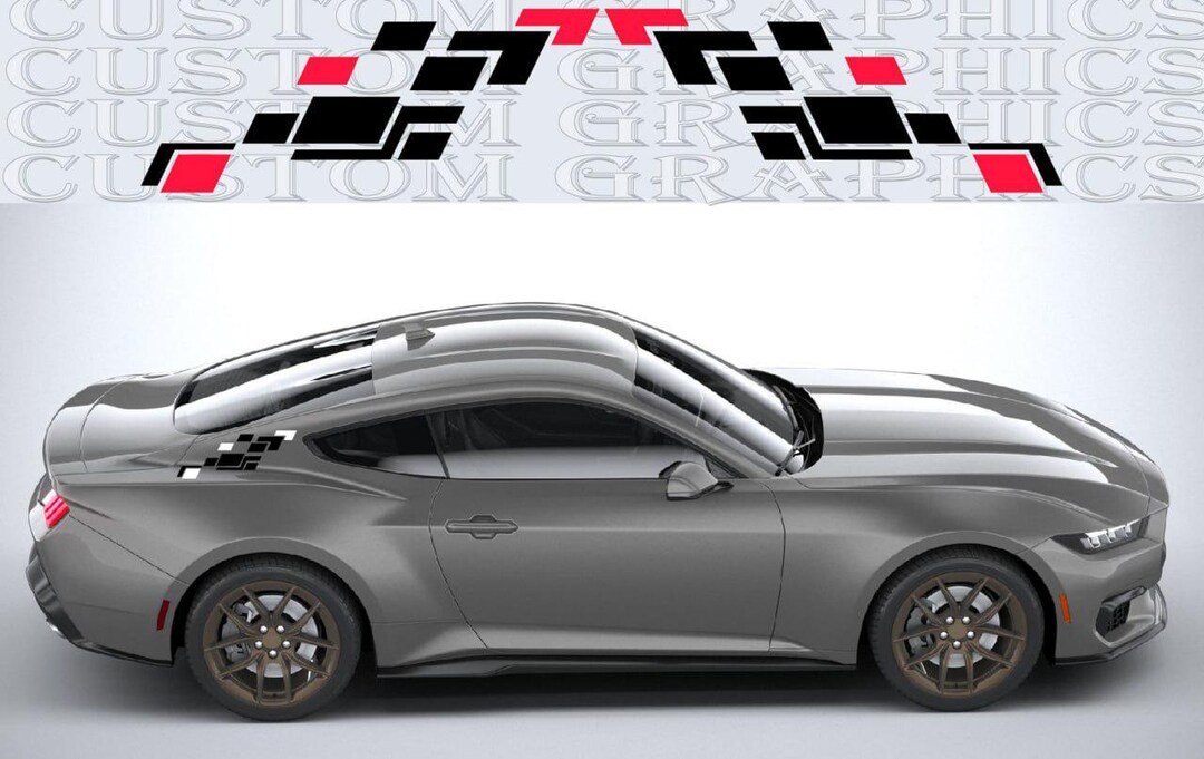 Custom Racing Decals for Mustang – Vinyl Stickers Set – Sport Graphics ...