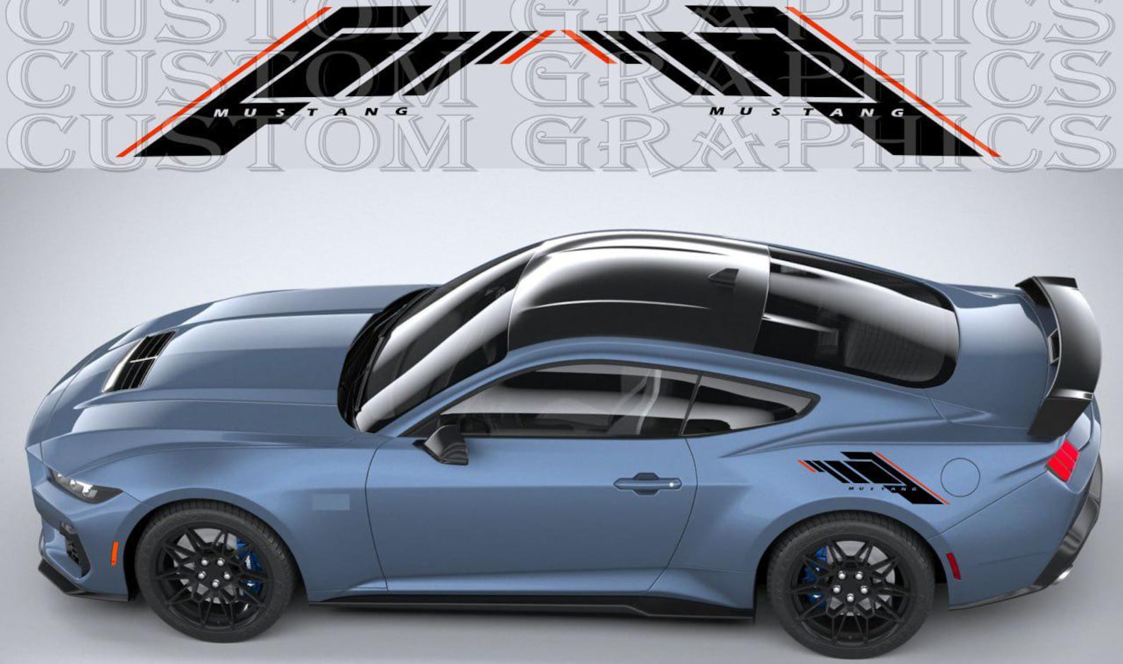 Mustang Side Racing Graphics – Vinyl Decal Pair – Sport Style Design - Etsy