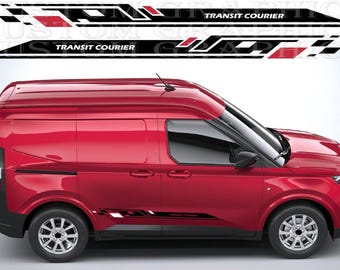 Sporty Vinyl Rally Graphics for Transit Courier New Look Stripe Kit ...