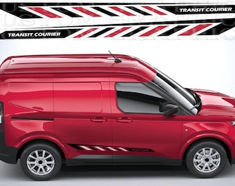 Sporty Vinyl Rally Graphics for Transit Courier Rally Look Stripe Kit ...