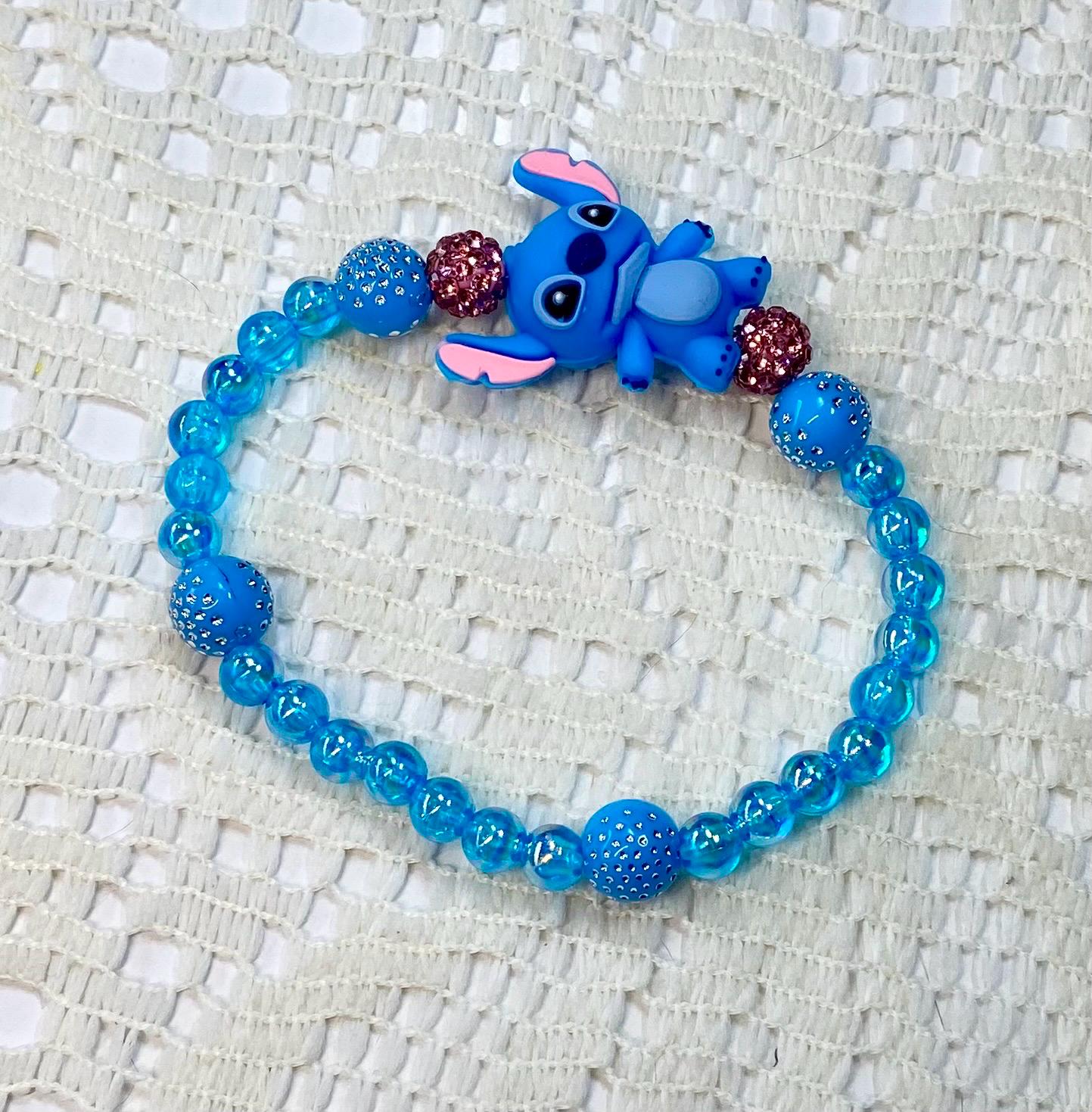 Beaded Bracelet, Alien Bracelet, Stich Inspired Bracelet, Stackable ...