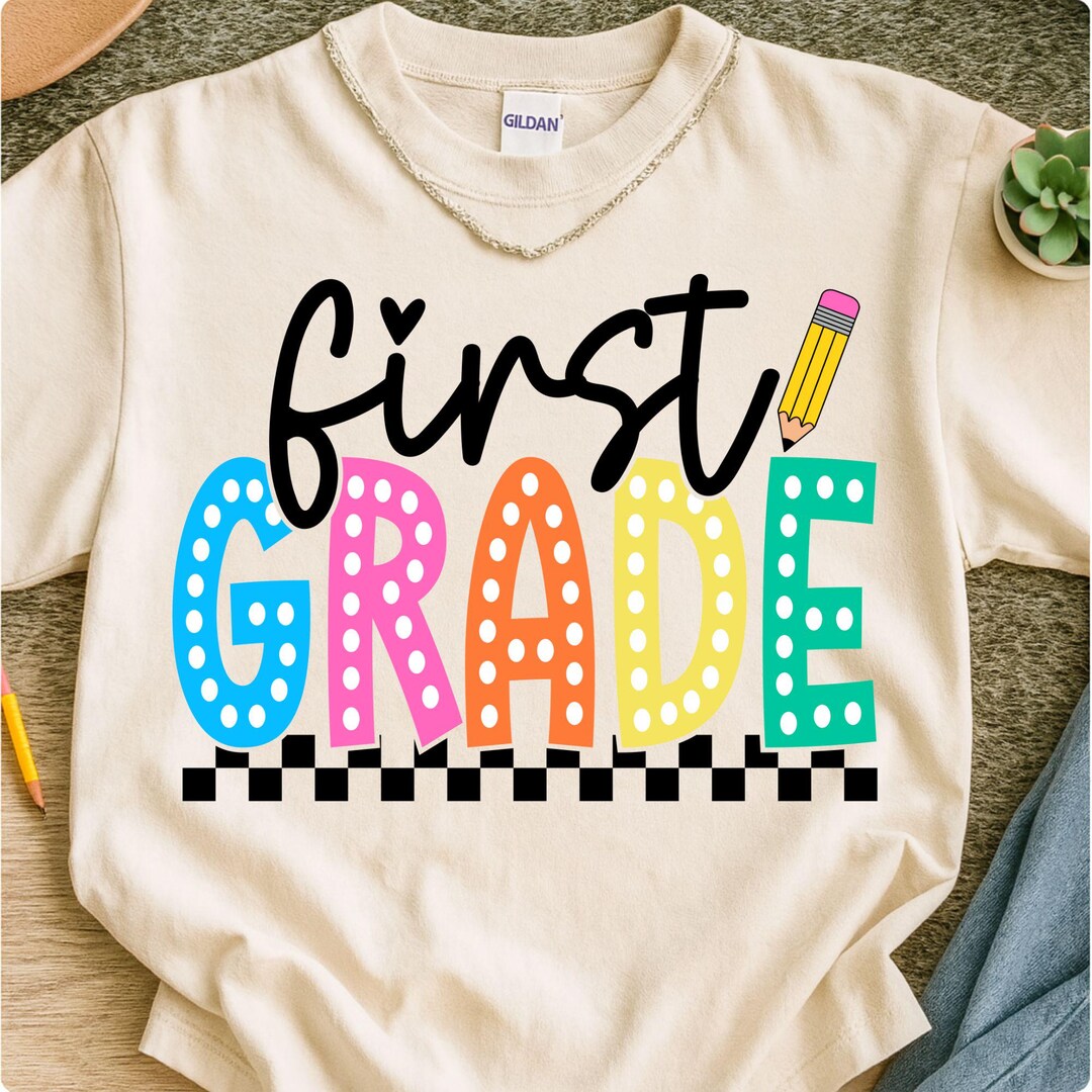 First Grade Svg Png, Back to School Png Svg, 1st Grade Teacher Png ...