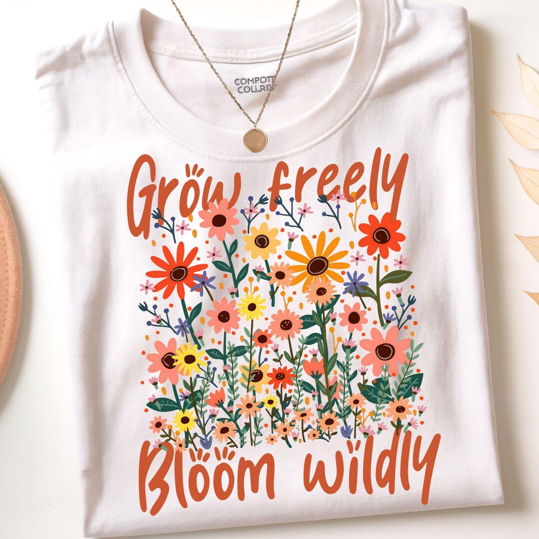 Grow Freely Boho Floral Png, Grow Freely Bloom Wildly PNG ...