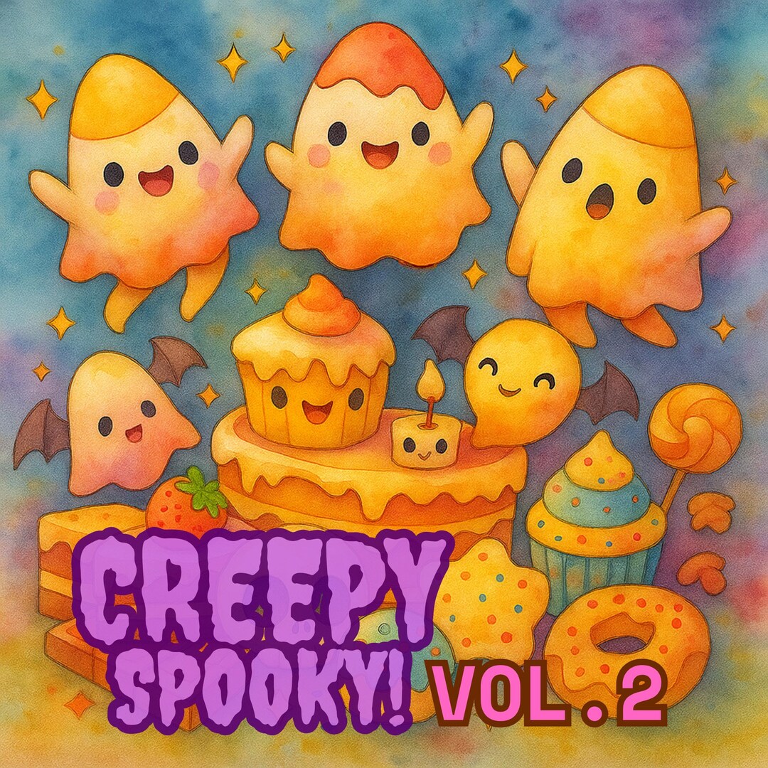 Creepy Spooky Vol.2 Coloring Pages for Kids and Adults, Cute Halloween ...