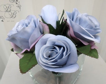 Dusty Blue Rose - Etsy