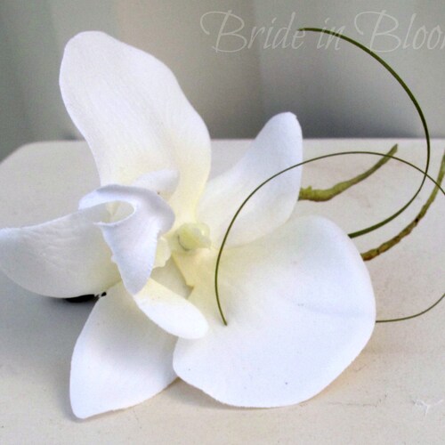 Dendrobium Orchid Hair Pin Purple White Orchid Hairpin | Etsy