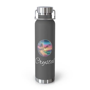 Tumbler Bottle With Tropical Design - Travel Mug, Insulated Water ...