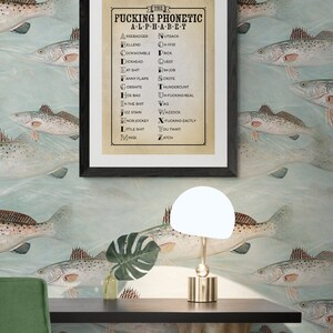 Fucking Phonetic Alphabet A4 Print, Swear Words Poster, Obscene Wall ...
