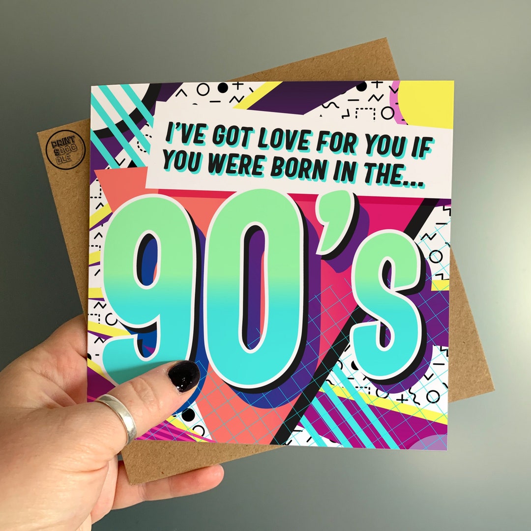 Millennial Birthday Card 90s Baby Born in the 1990s Retro - Etsy