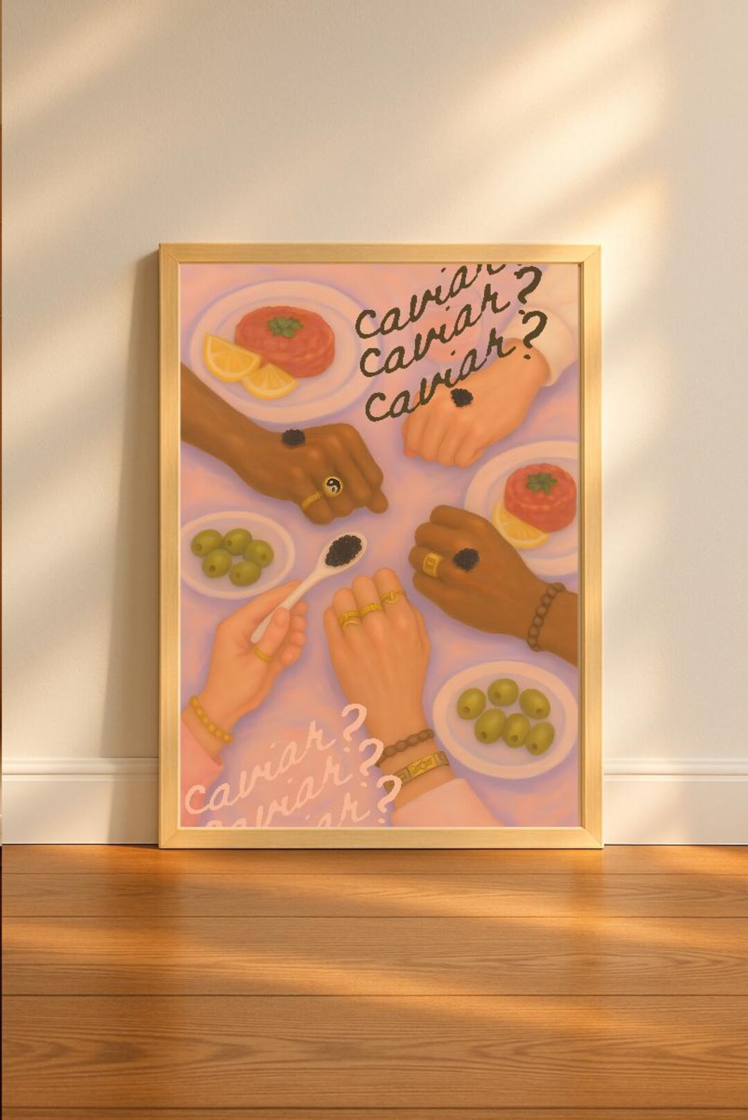 Caviar Bump Vertical Wall Art, Poster Print, Pink - Etsy