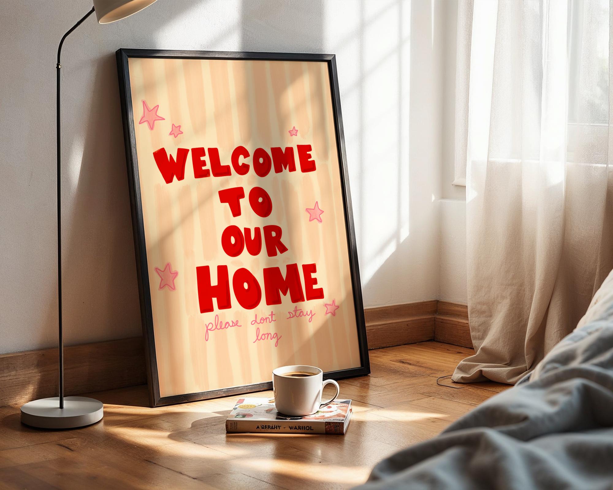 Welcome to Our Home Poster, Neutral Wall Art (matte Print) - Etsy