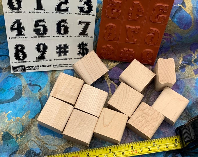 Stampin Up! Alphabet Attitude Numbers! Rubber Stamp Set! - Etsy