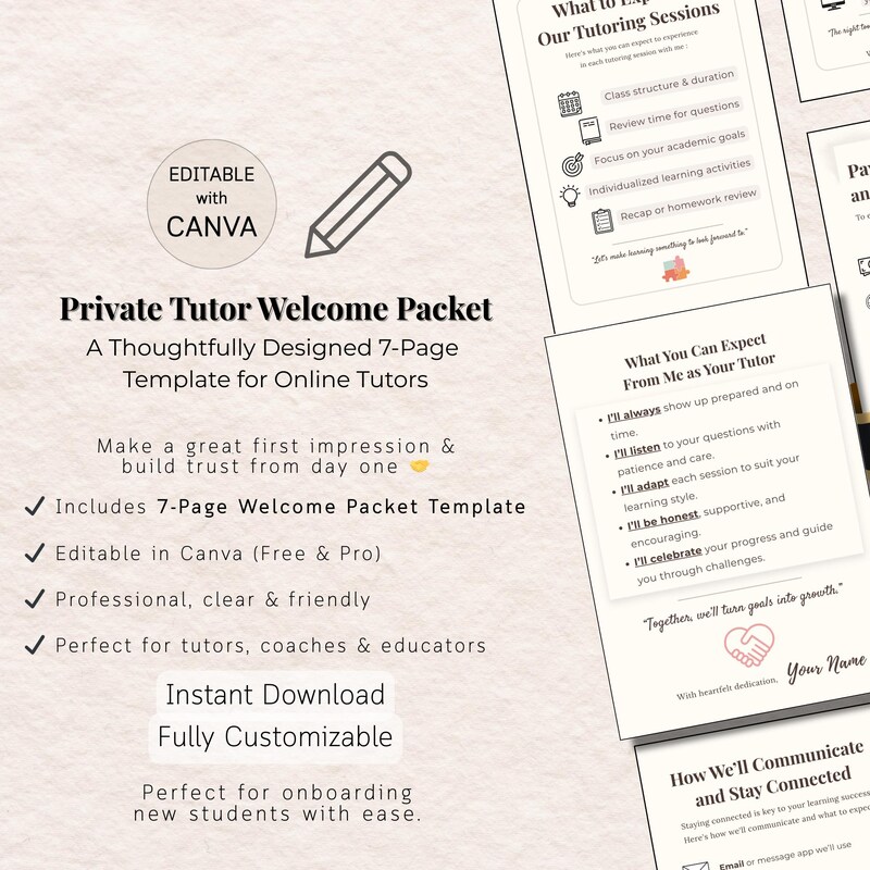 Welcome Packet - Etsy