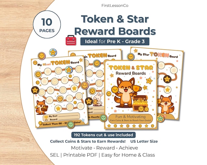 Star Reward Chart: Printable Behavior Token Board (PDF) - Etsy Canada