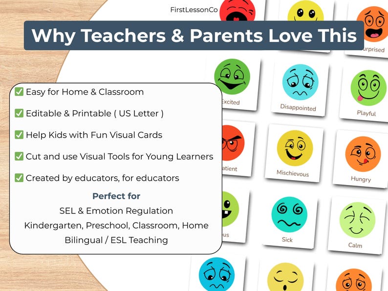 Emotions & Feelings Flashcards for Kids: SEL Social Skills, Zones of ...