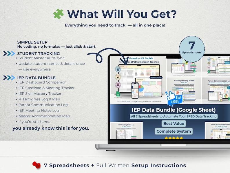 IEP Data Tracking Google Sheets Bundle: SPED Teacher Resources for ...