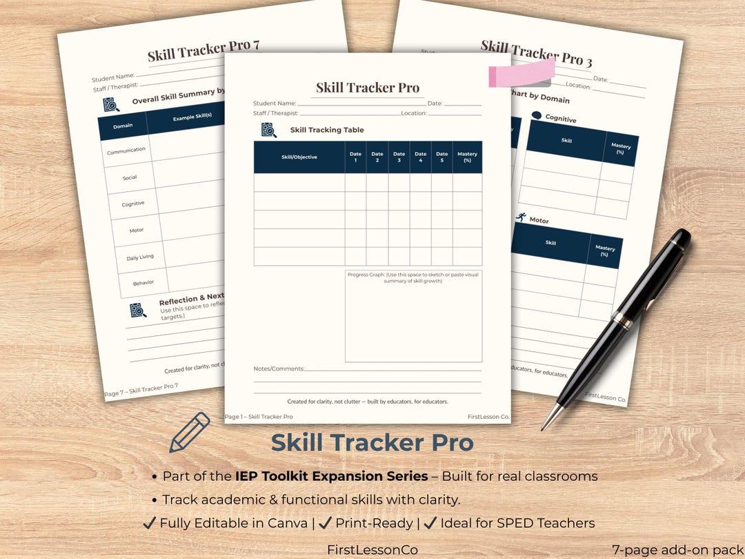 Editable IEP Skill Tracking Forms – Skill Tracker Pro | SPED Behavior ...
