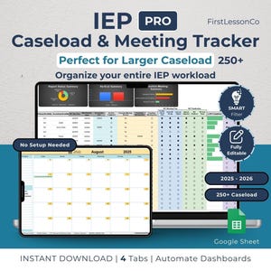 Iep Caseload Calendar - Etsy