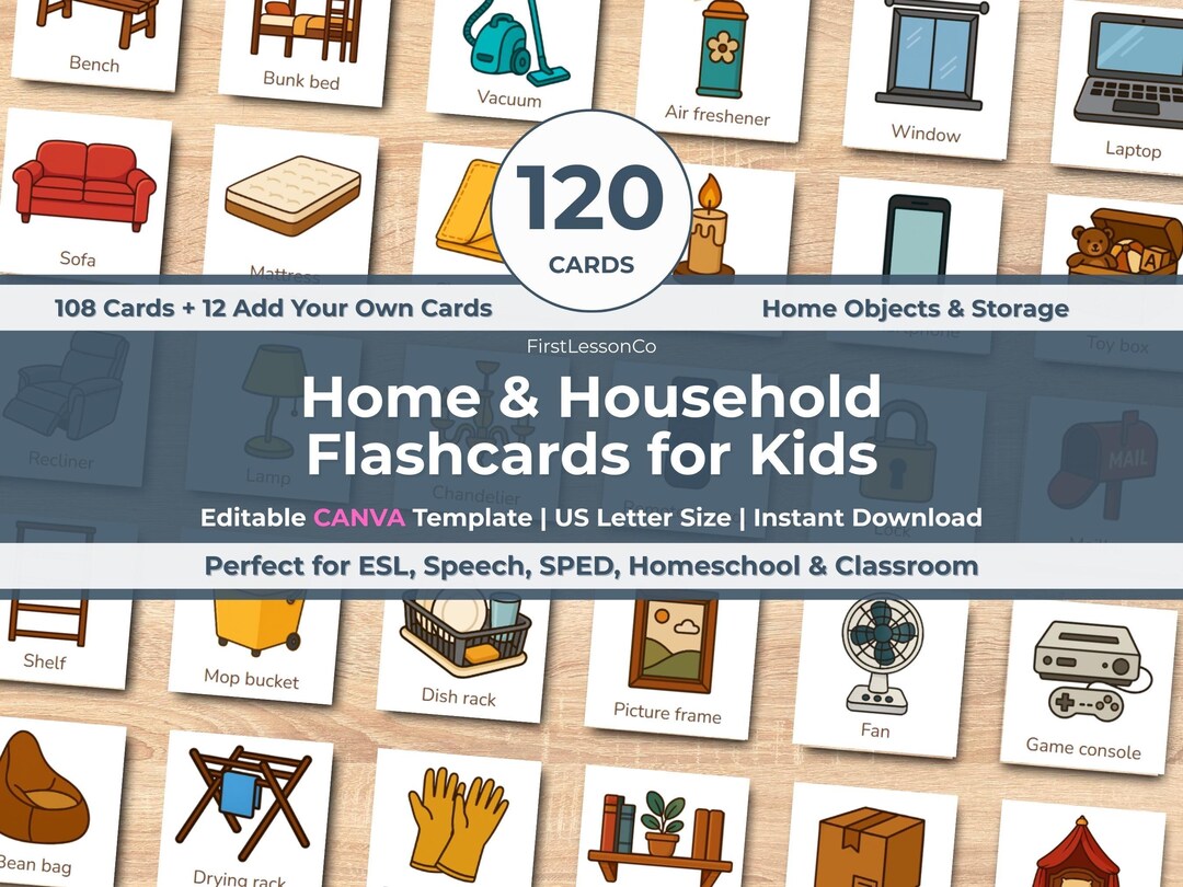 Home & Household Flashcards: Furniture, Storage, Cleaning | ESL ...