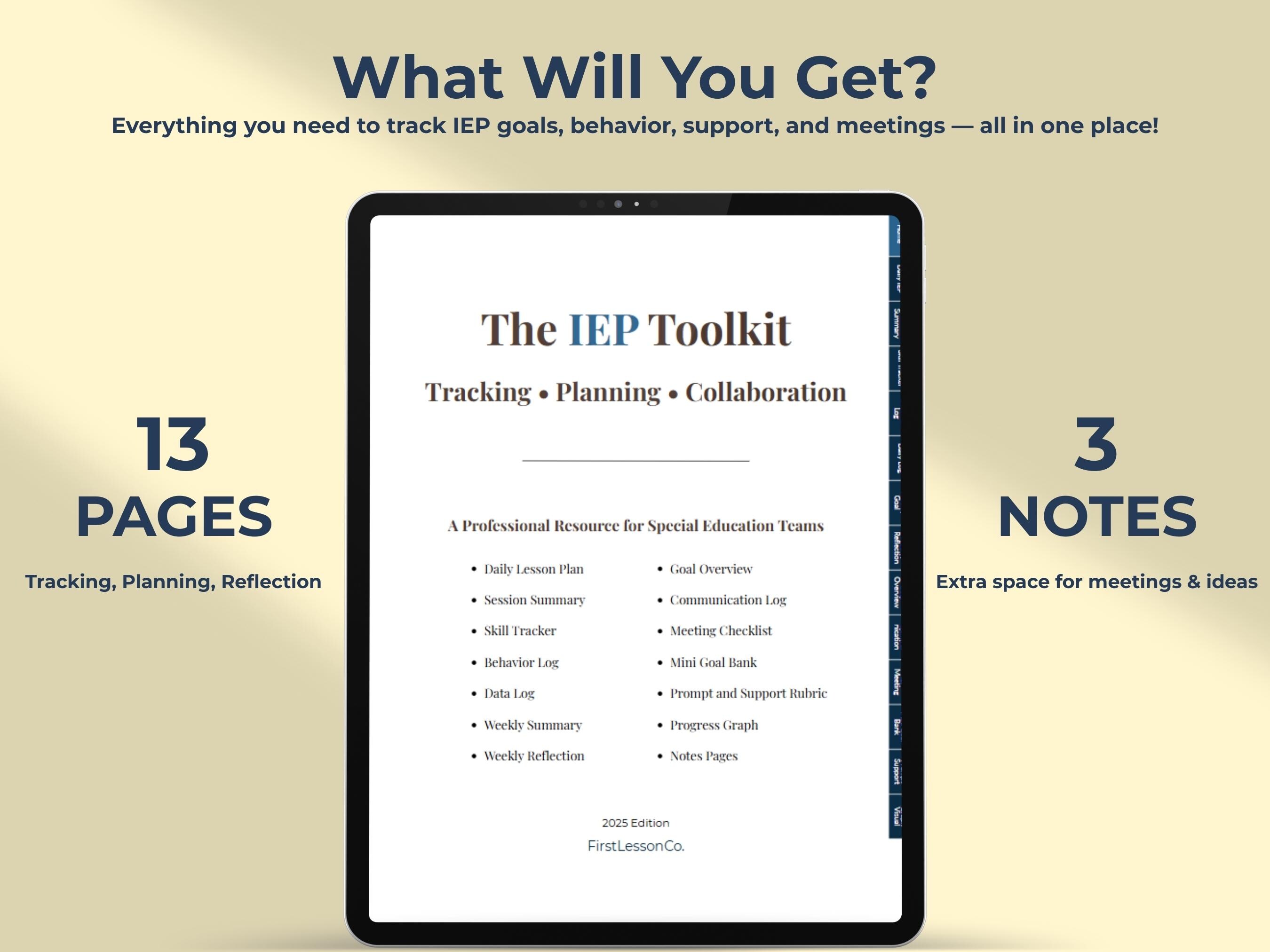 IEP Toolkit Digital Planner for SPED Teachers: Goals, Behavior Logs ...