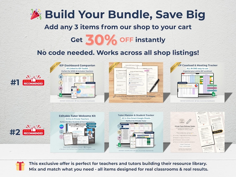 Special Education Planner: IEP Goal Tracker, SPED Teacher Toolkit ...