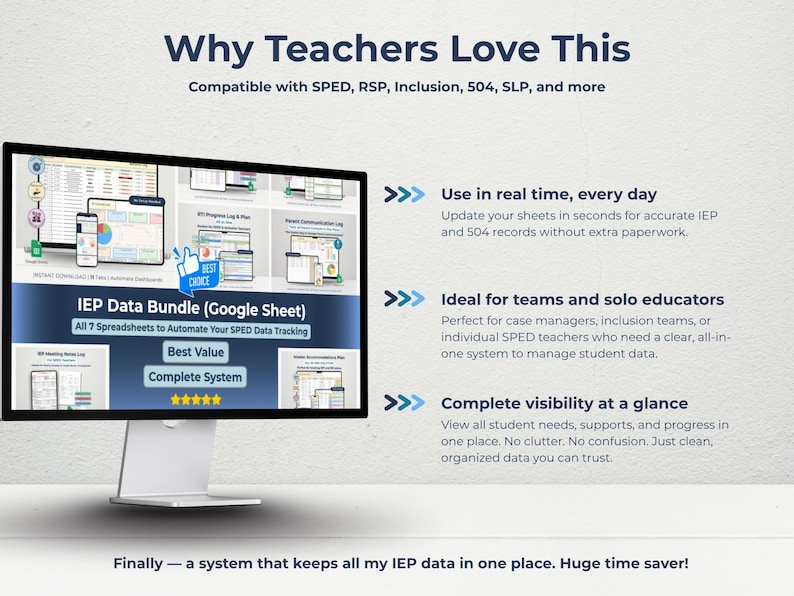 IEP Data Tracking Google Sheets Bundle: SPED Teacher Resources for ...