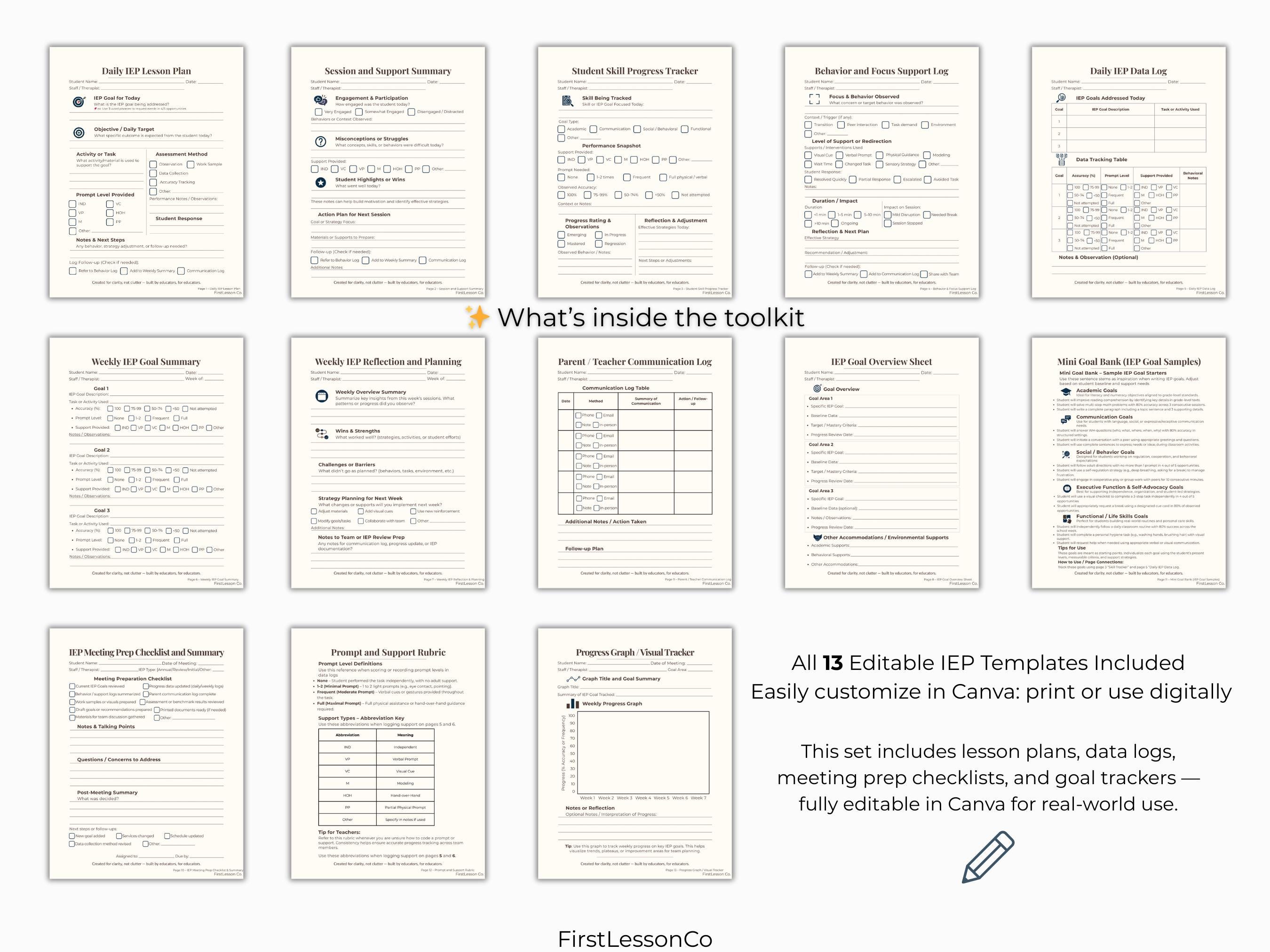 Special Education Planner: IEP Goal Tracker, SPED Teacher Toolkit ...