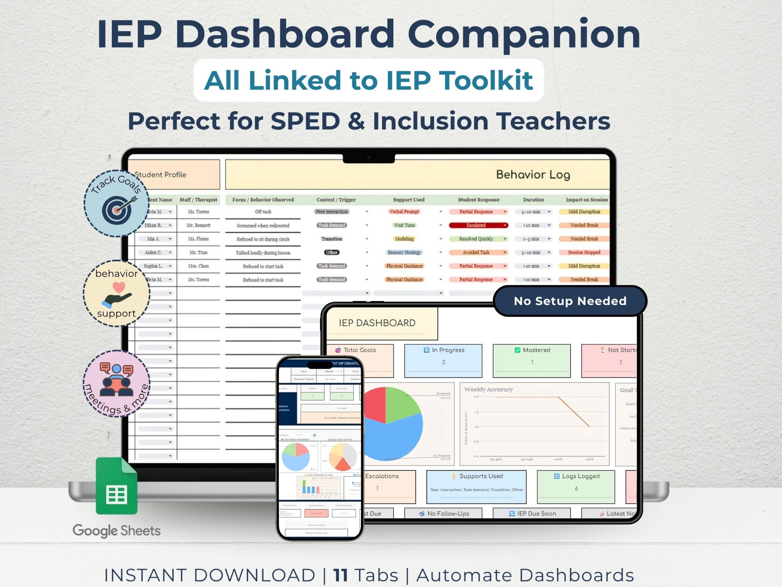 IEP Data Tracking Google Sheets Bundle: SPED Teacher Resources for ...