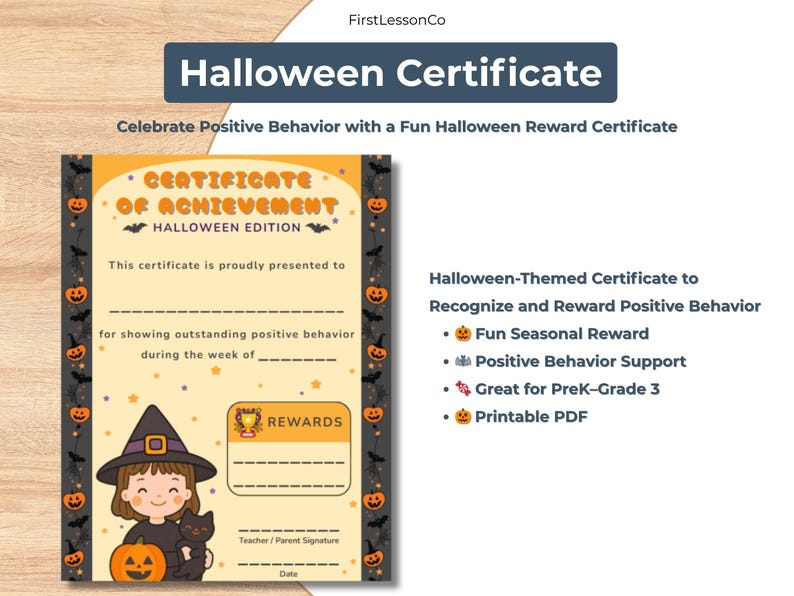 Halloween Behavior Chart & Reward Tracker I Did It : Classroom ...