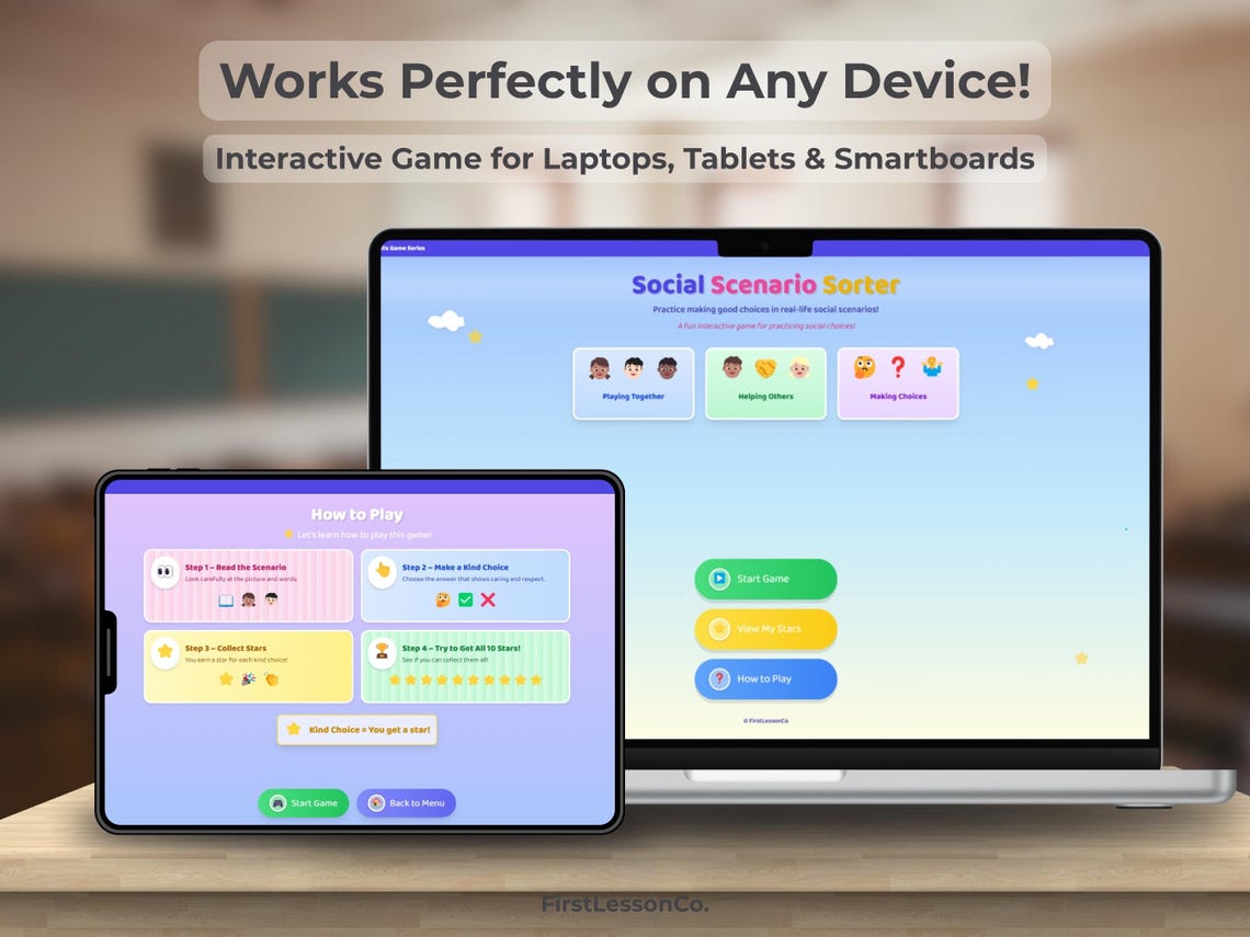Digital Social Skills Game: Kindness & SEL Scenarios (prek-grade 3 ...