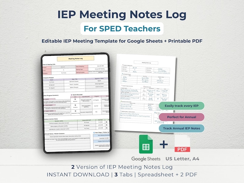 IEP Data Tracking Google Sheets Bundle: SPED Teacher Resources for ...