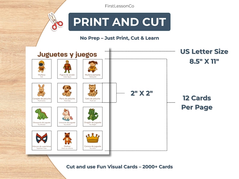 English-spanish Vocabulary Flashcards for Kids | Bilingual ESL Learning ...
