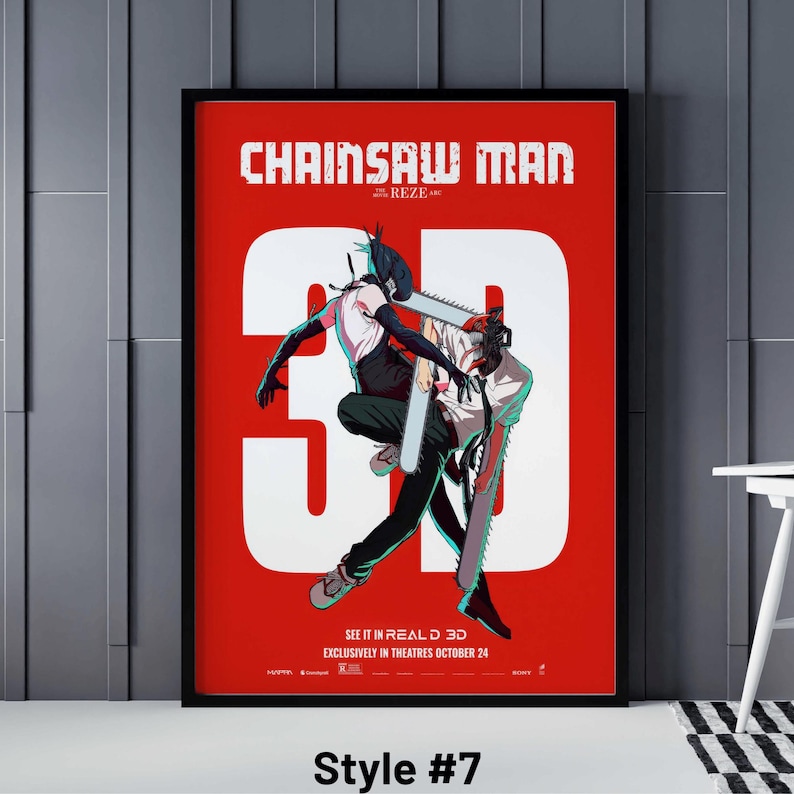 Chainsaw Man Reze Poster, Reze and Denji Poster, Japanese Dark Fantasy ...