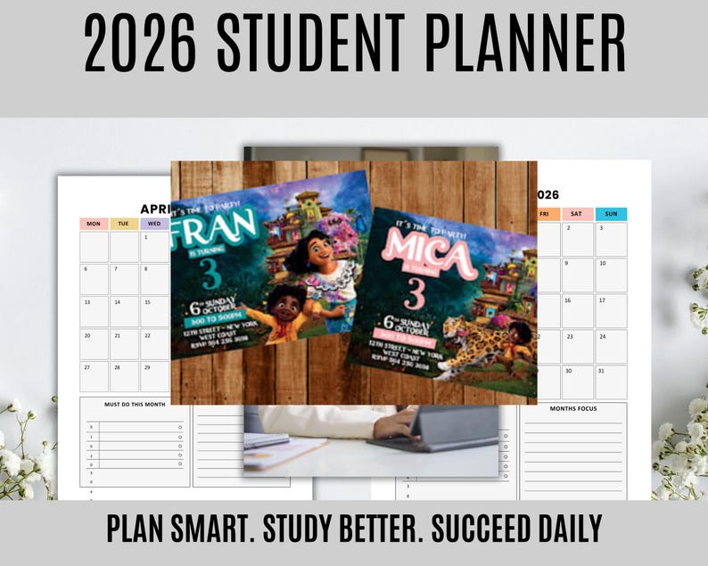 2026 Student Planner Digital Download Academic Planner for College High ...