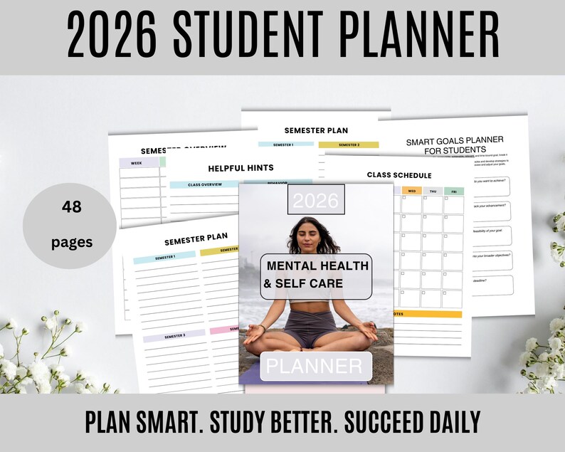 2026 Student Planner Digital Download Academic Planner for College High ...