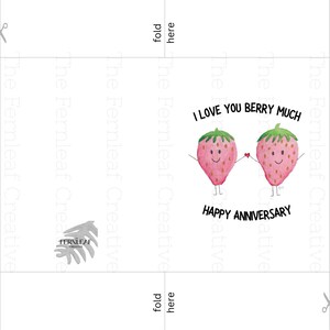 Anniversary Card Printable – I Love You Berry Much Greeting Card ...